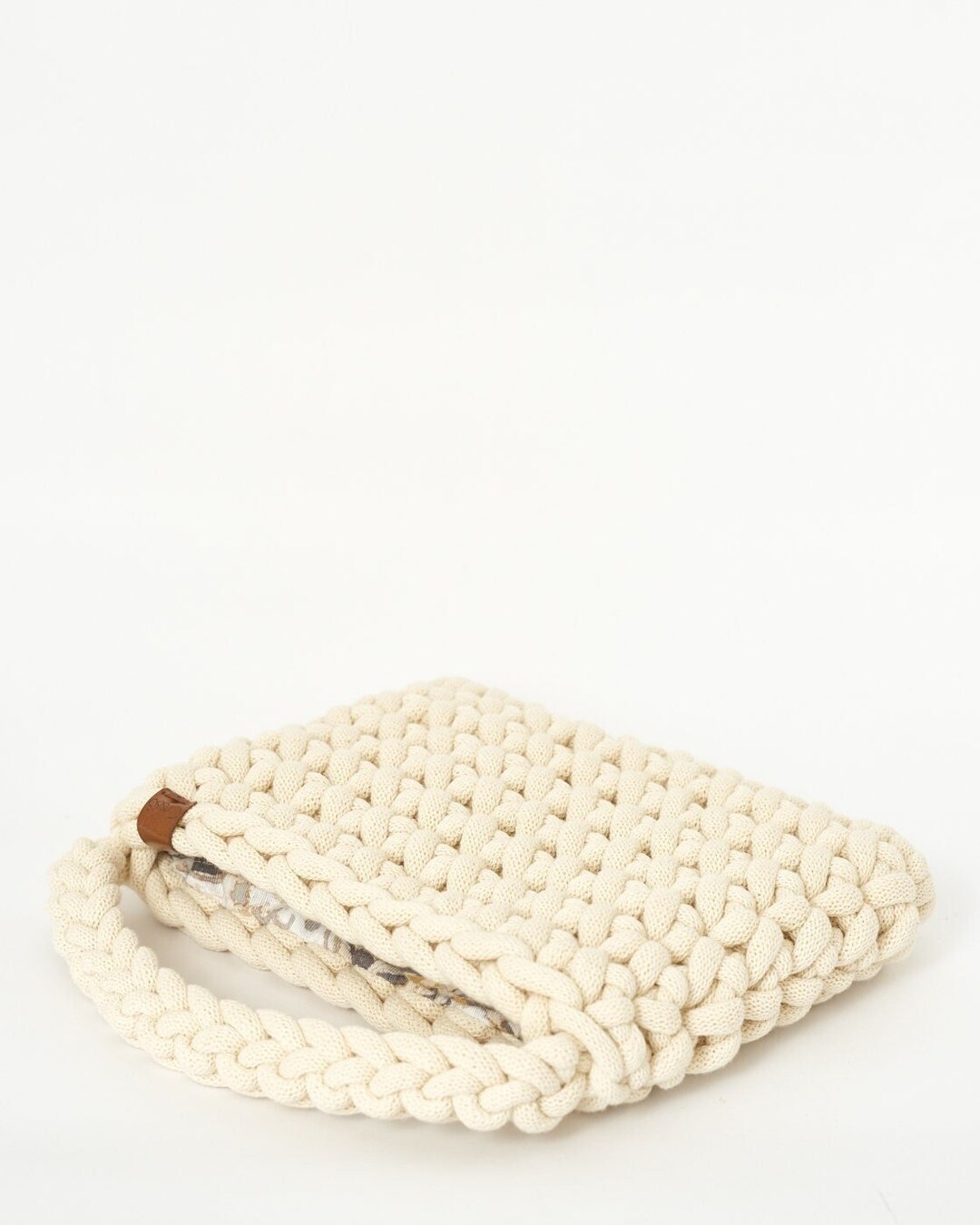 Ecru Handbag, Handmade Crochet Bag, Recycled Cotton Yarn. - Etsy UK