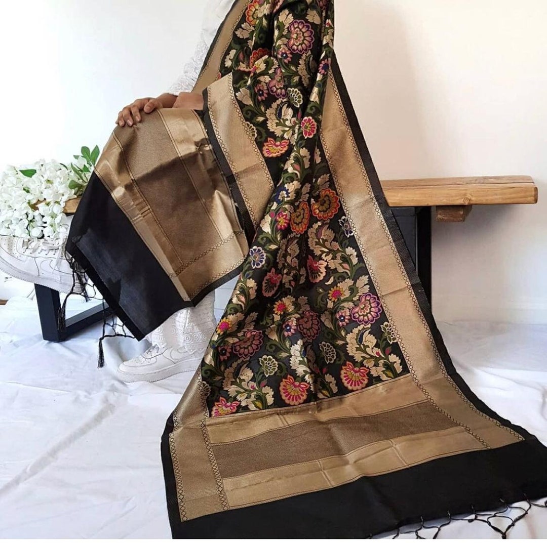 Kattan Dupatta With Floral Pattern Design PLEASE READ DESCRIPTION - Etsy