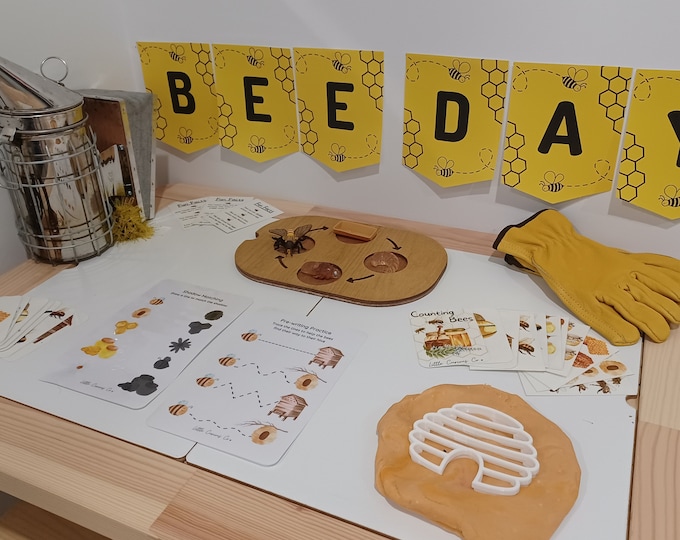 Educational Counting Trays Wooden Bee Small Version From 1 to 10 to ...