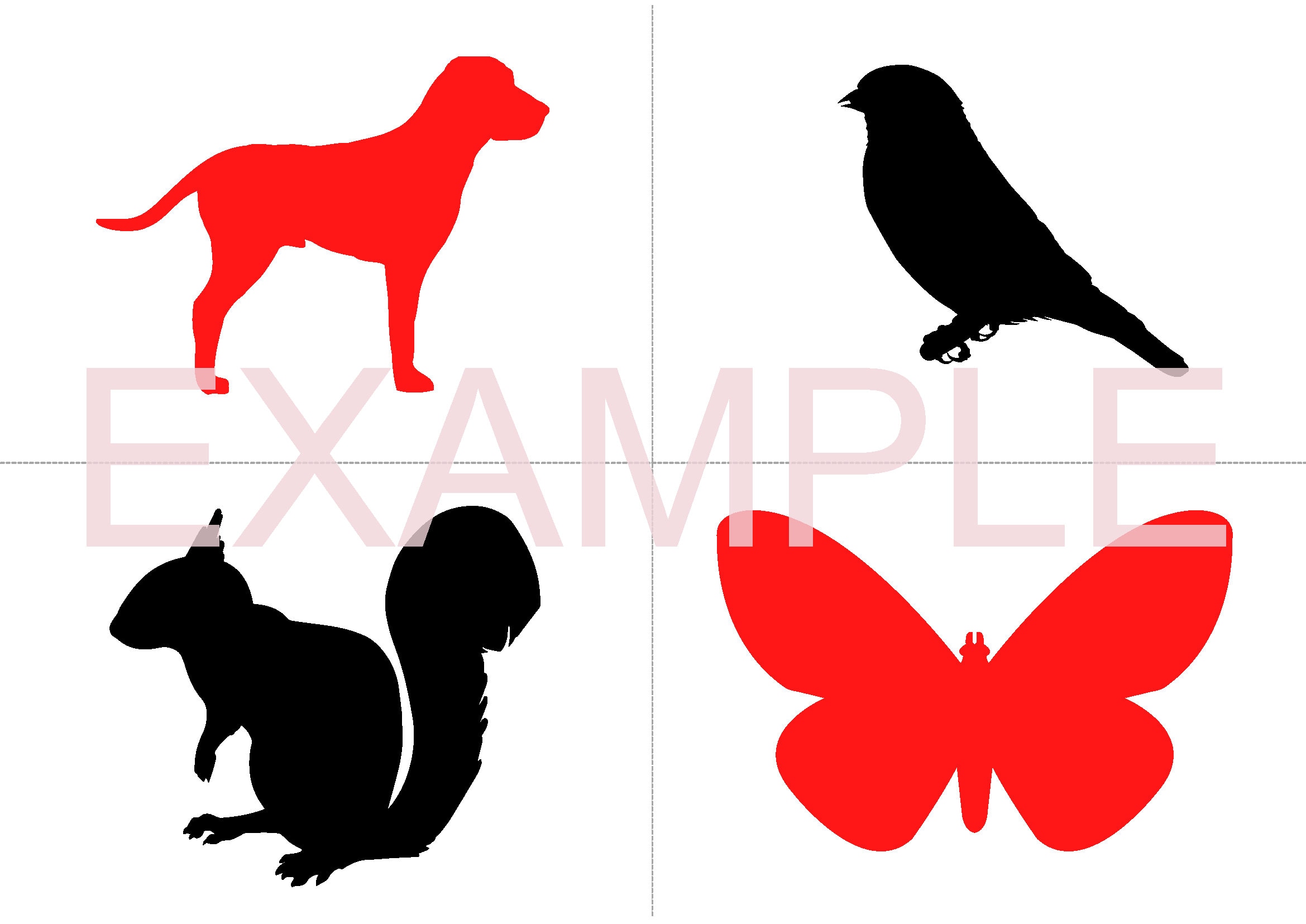 Printable Kids Black, White and Red Flash Cards, Montessori Learn High ...