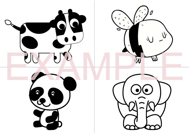 Printable Kids Black and White Flash Cards Montessori Learn - Etsy ...