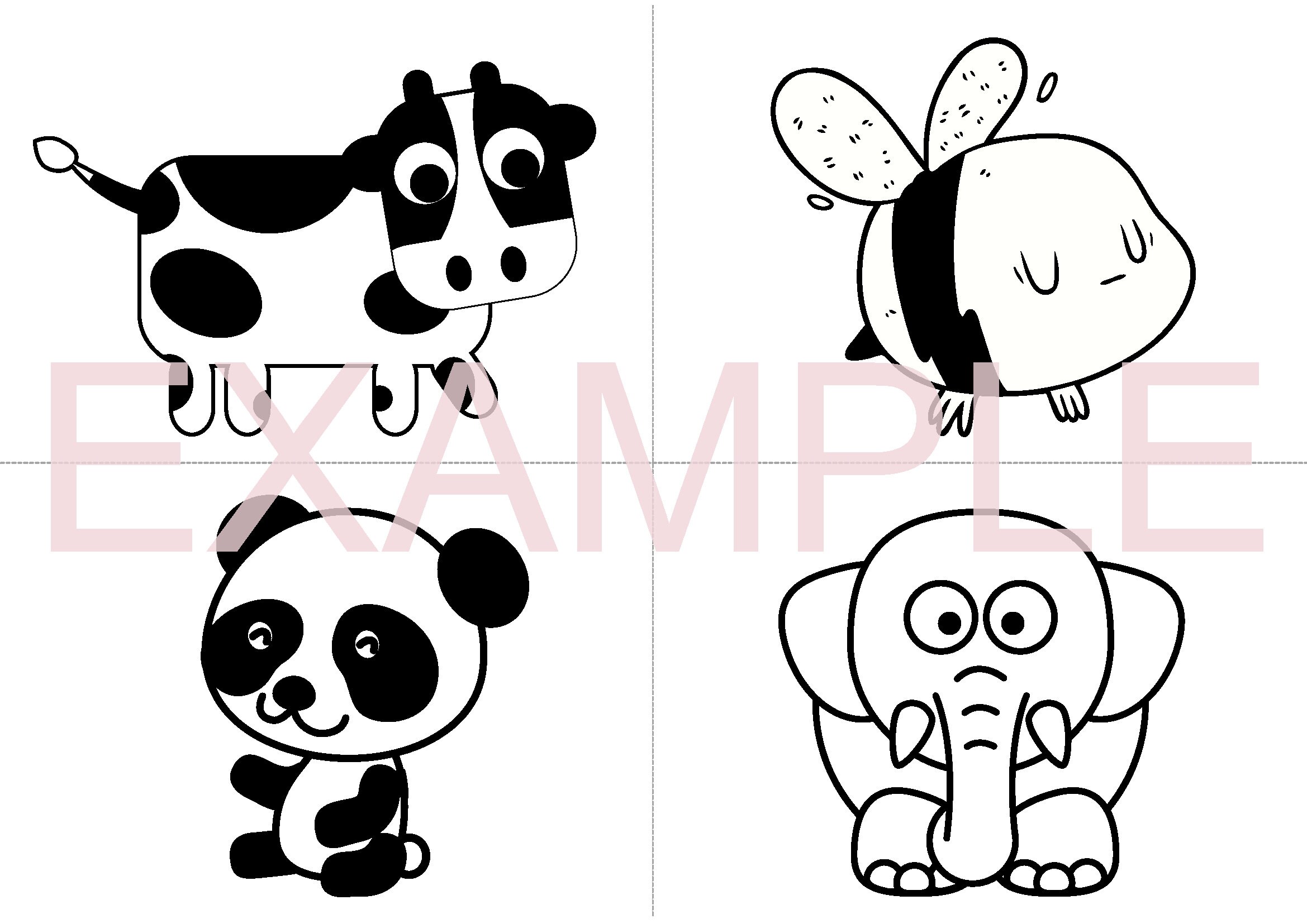 Printable Kids Black and White Flash Cards Montessori Learn - Etsy ...