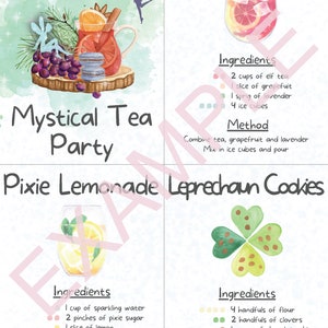 Bundle Printable Mud Kitchen Junior Potion Card, Homeschool Learning ...