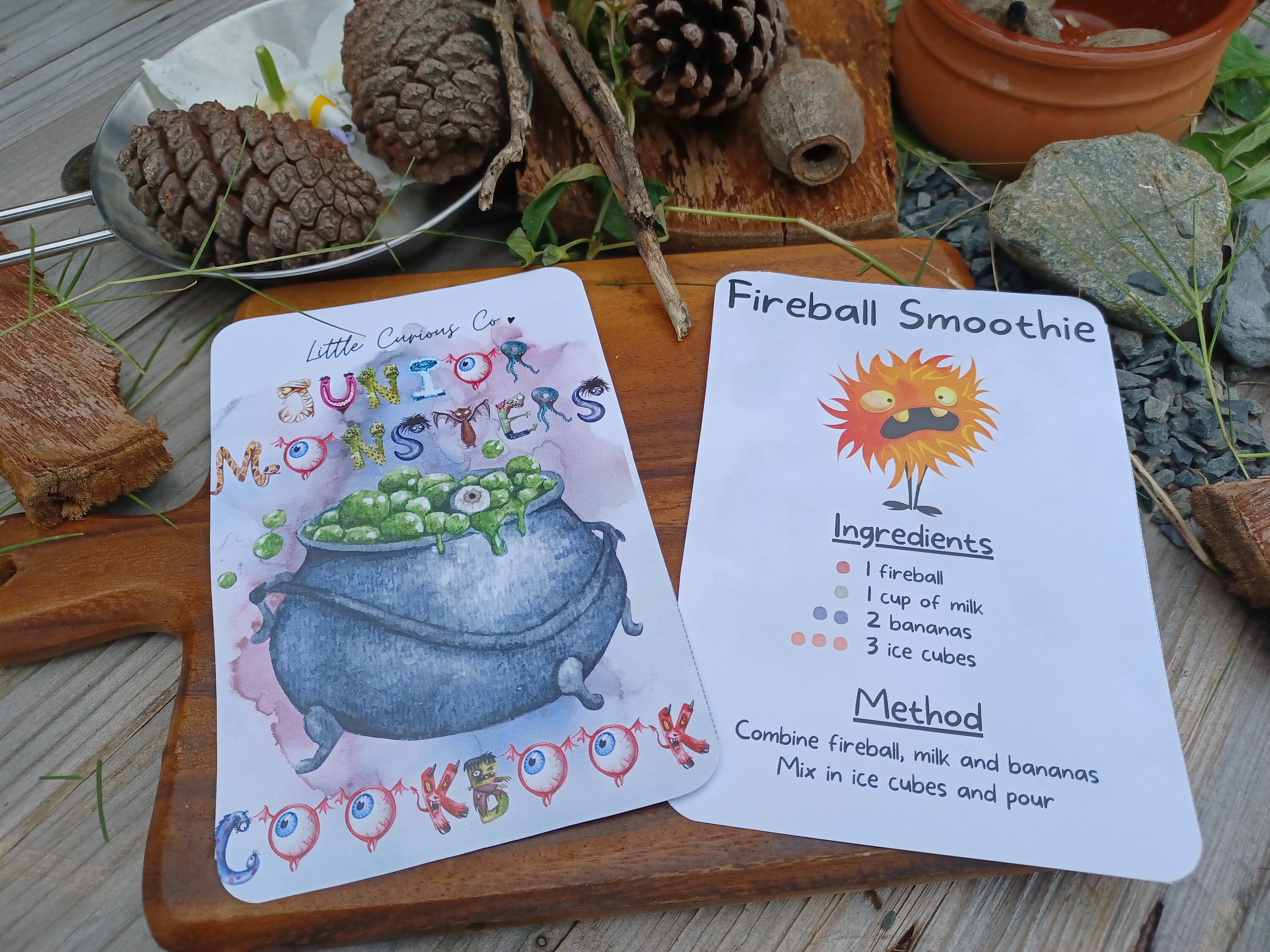 Printable Mud Kitchen Monster Potion Cards, Homeschool Learning Numbers ...