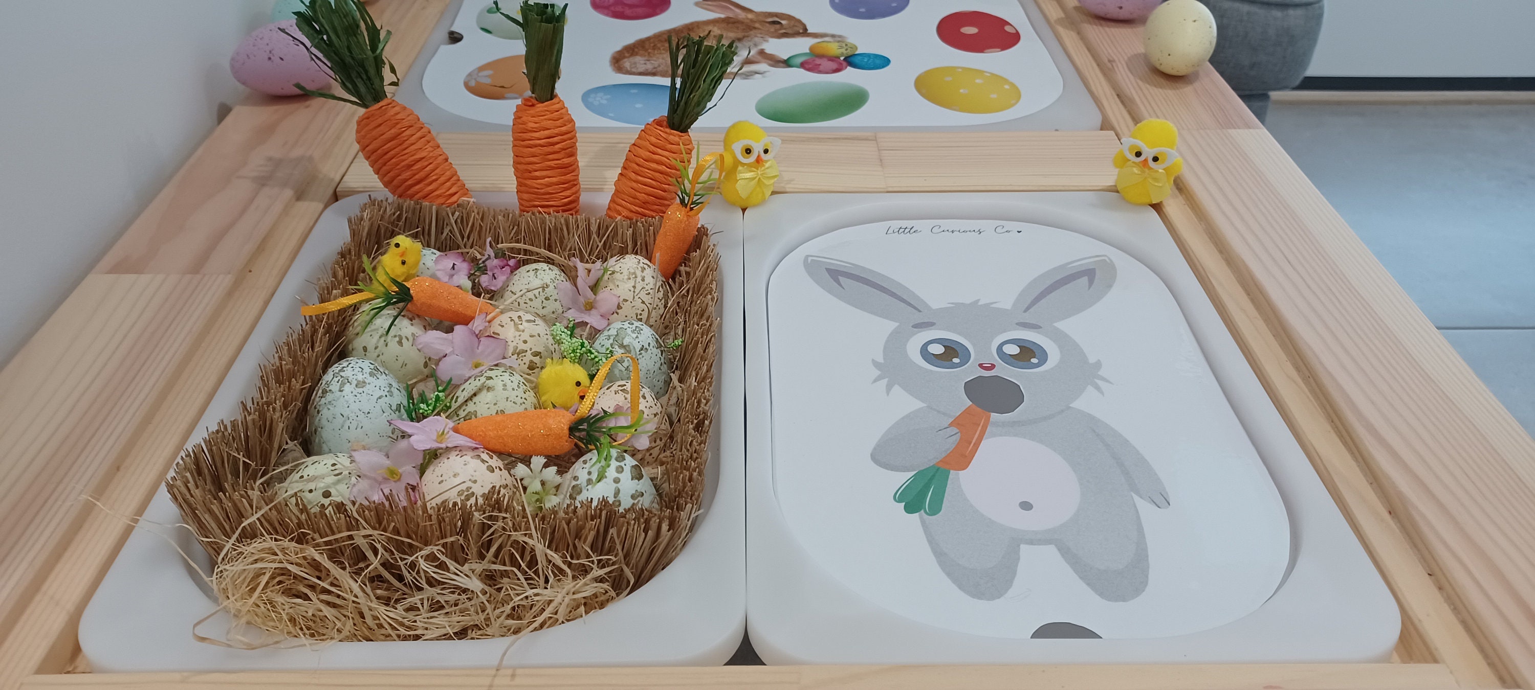 Printable Trofast Flisat Lid Insert, Easter Colour Sorting Game, Learn ...