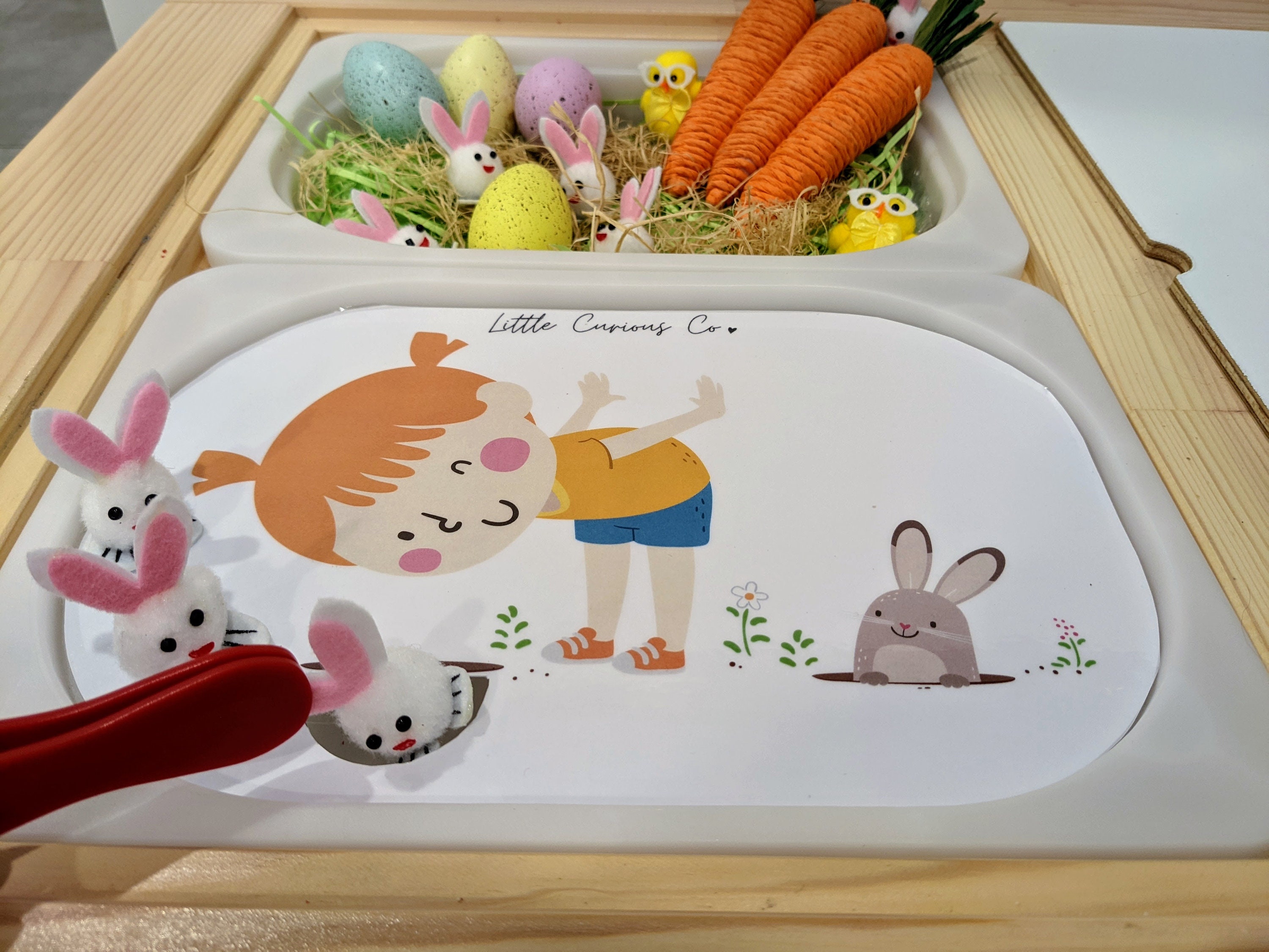 Printable Trofast Flisat Lid Insert, Easter Game, Easter Bunny ...