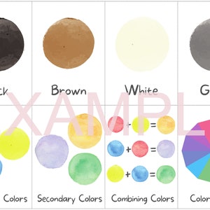 Printable Kids Flash Cards, Homeschool Learn Colors, Montessori ...