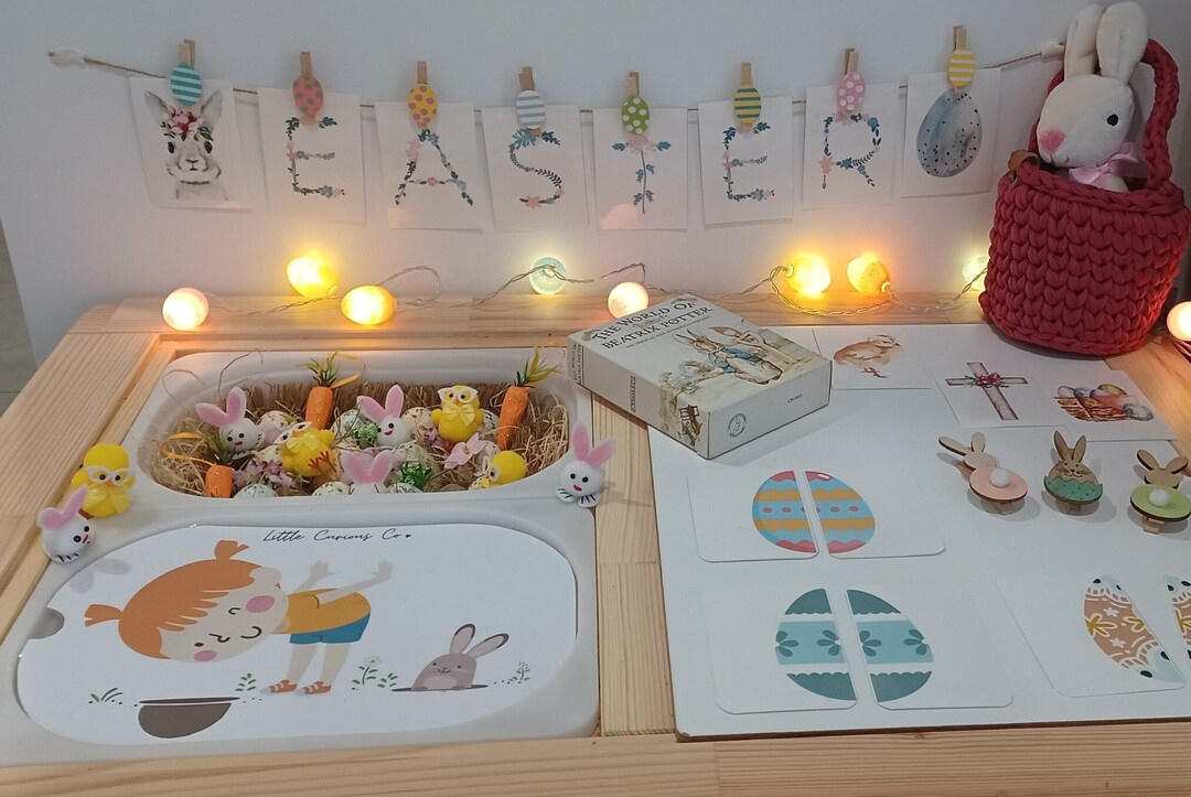 Printable Trofast Flisat Lid Insert, Easter Game, Easter Bunny ...