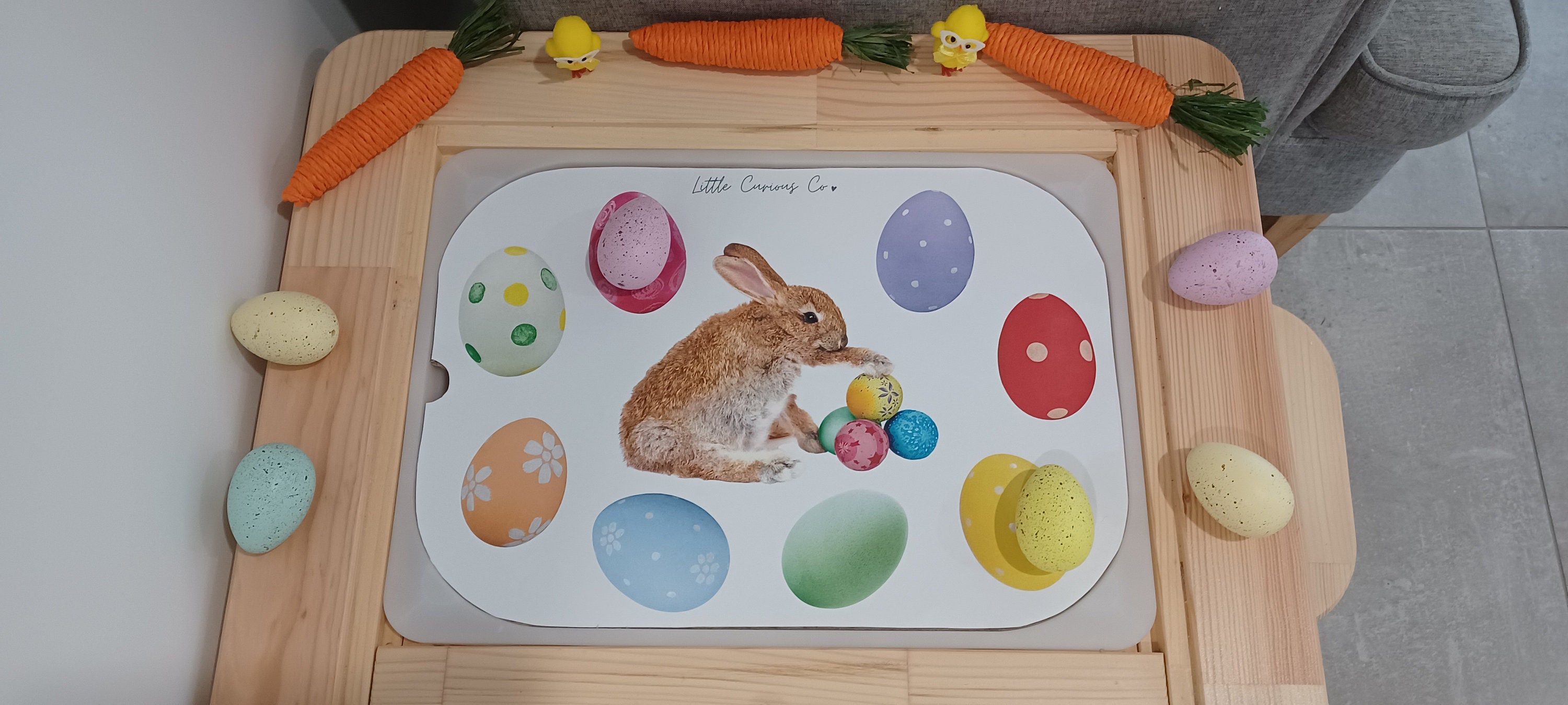 Printable Trofast Flisat Lid Insert, Easter Colour Sorting Game, Learn ...