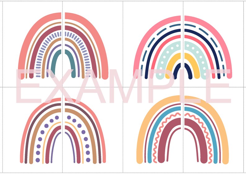 Rainbow Matching Cards Preschool Curriculum Homeschool - Etsy