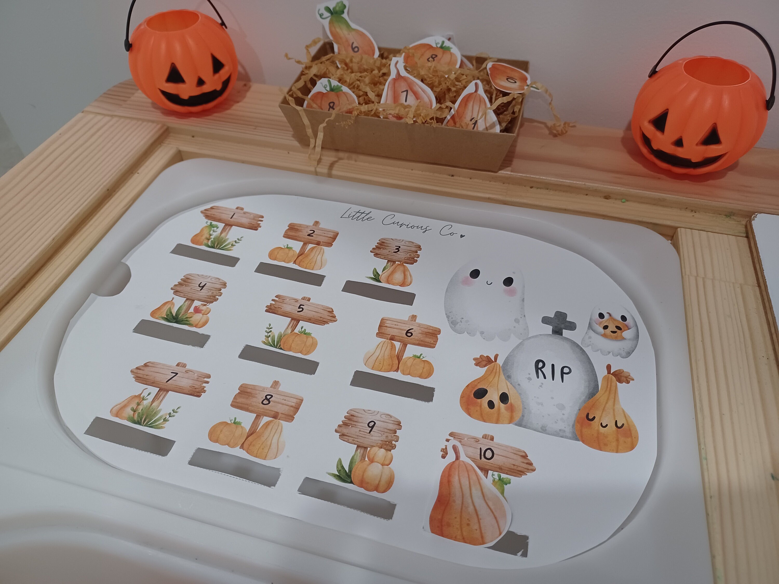 Printable Trofast Flisat Lid Insert, Montessori Learn Numbers ...