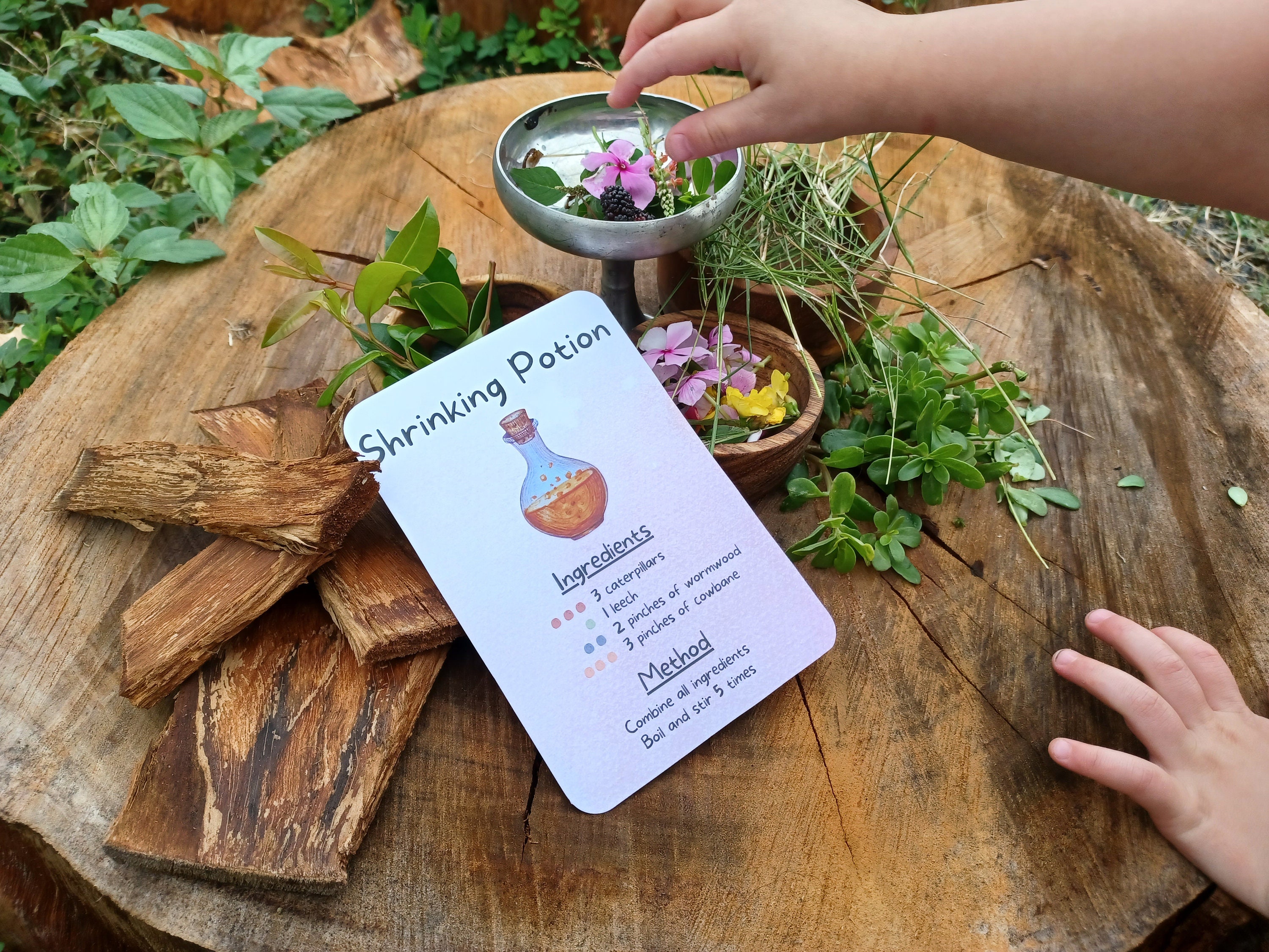 Printable Mud Kitchen Potion Cards, Homeschool Learning Numbers ...