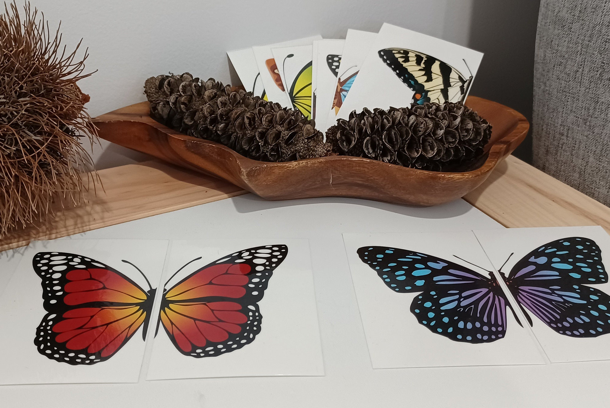 Butterfly Matching Cards Preschool Curriculum Homeschool - Etsy