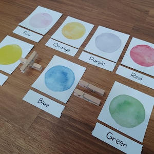 Printable Kids Flash Cards, Homeschool Learn Colors, Montessori ...