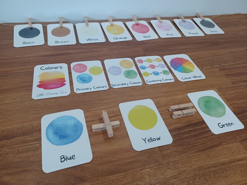 Printable Kids Flash Cards, Homeschool Learn Colors, Montessori ...