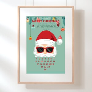 Printable Santa Advent Calendar, Homeschool Montessori Learning ...