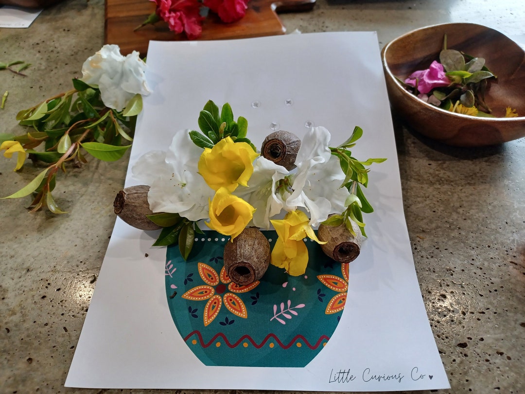 Learn Montessori Flower Pot, Homeschool Nature Study, Preschool Craft ...