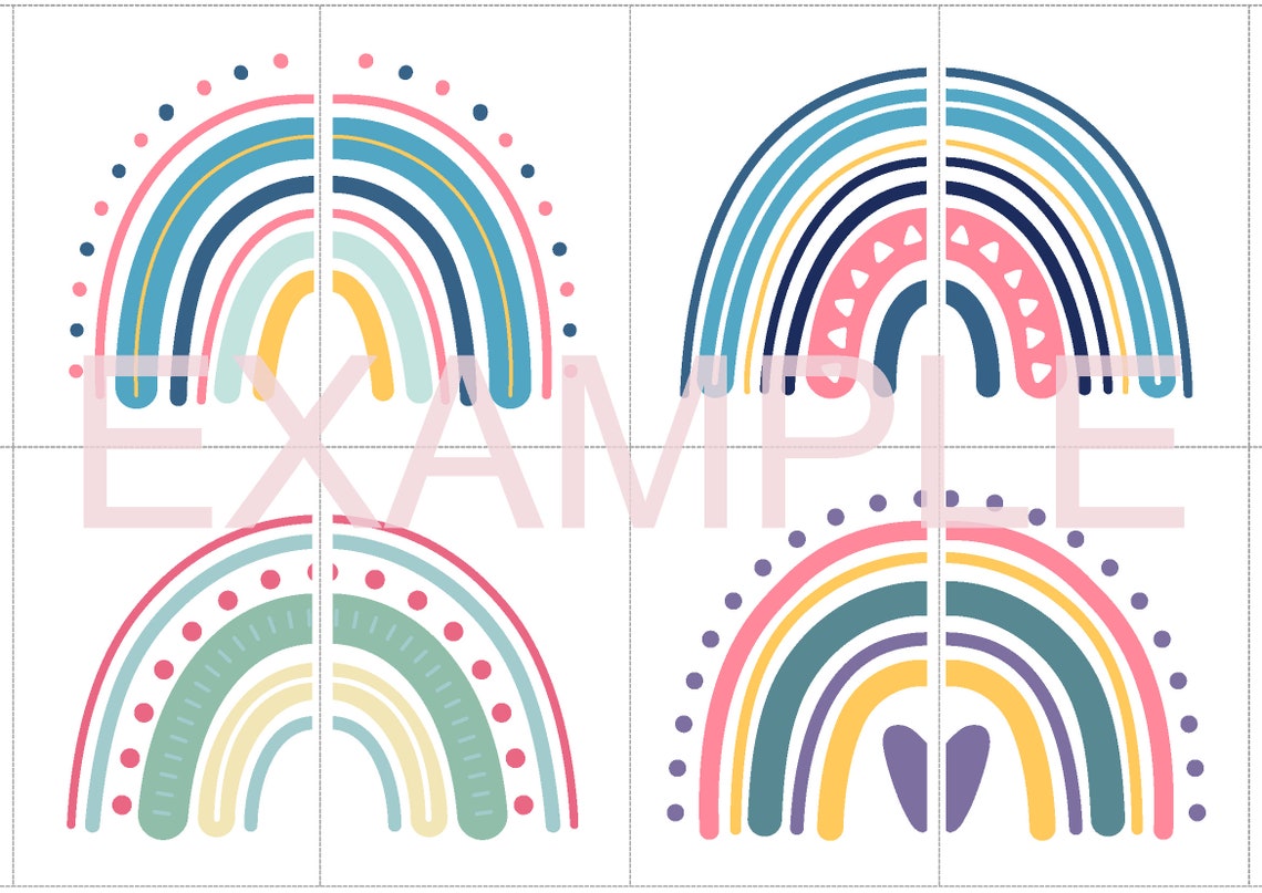 Rainbow Matching Cards Preschool Curriculum Homeschool - Etsy