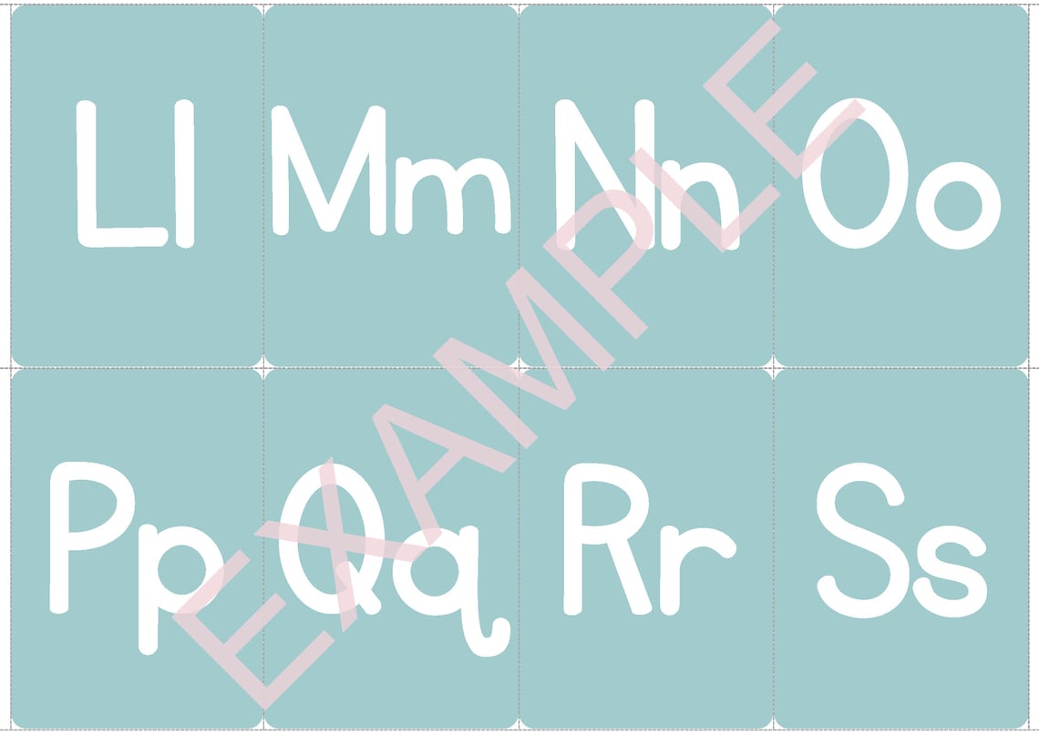 Printable Alphabet Montessori Cards Preschool Curriculum | Etsy