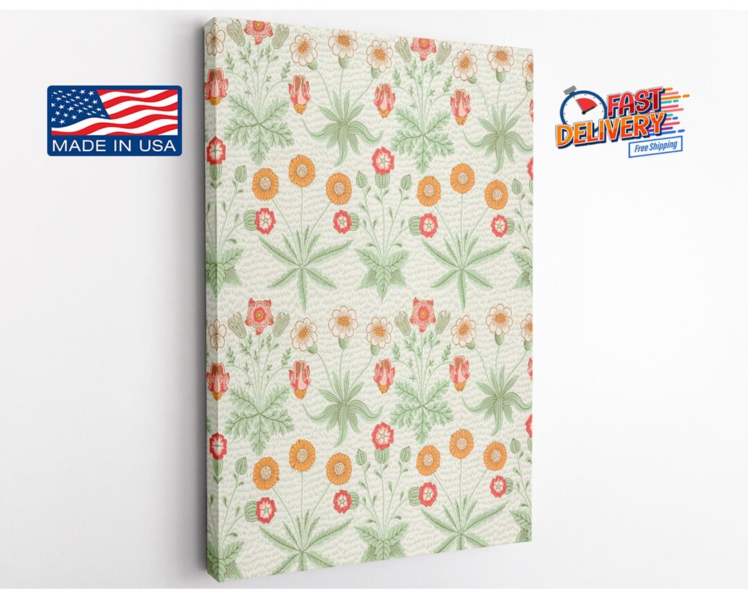Elegant Botanical Canvas Print - Vintage Floral Wall Art - Nature ...