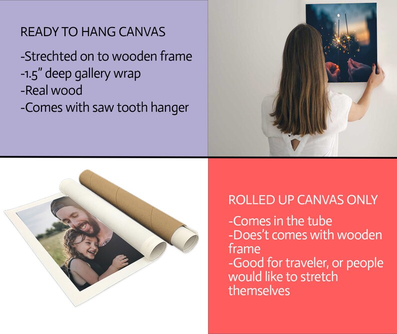 Personalized 3 Panel Split Image TRIPTYCH Canvas Image on - Etsy