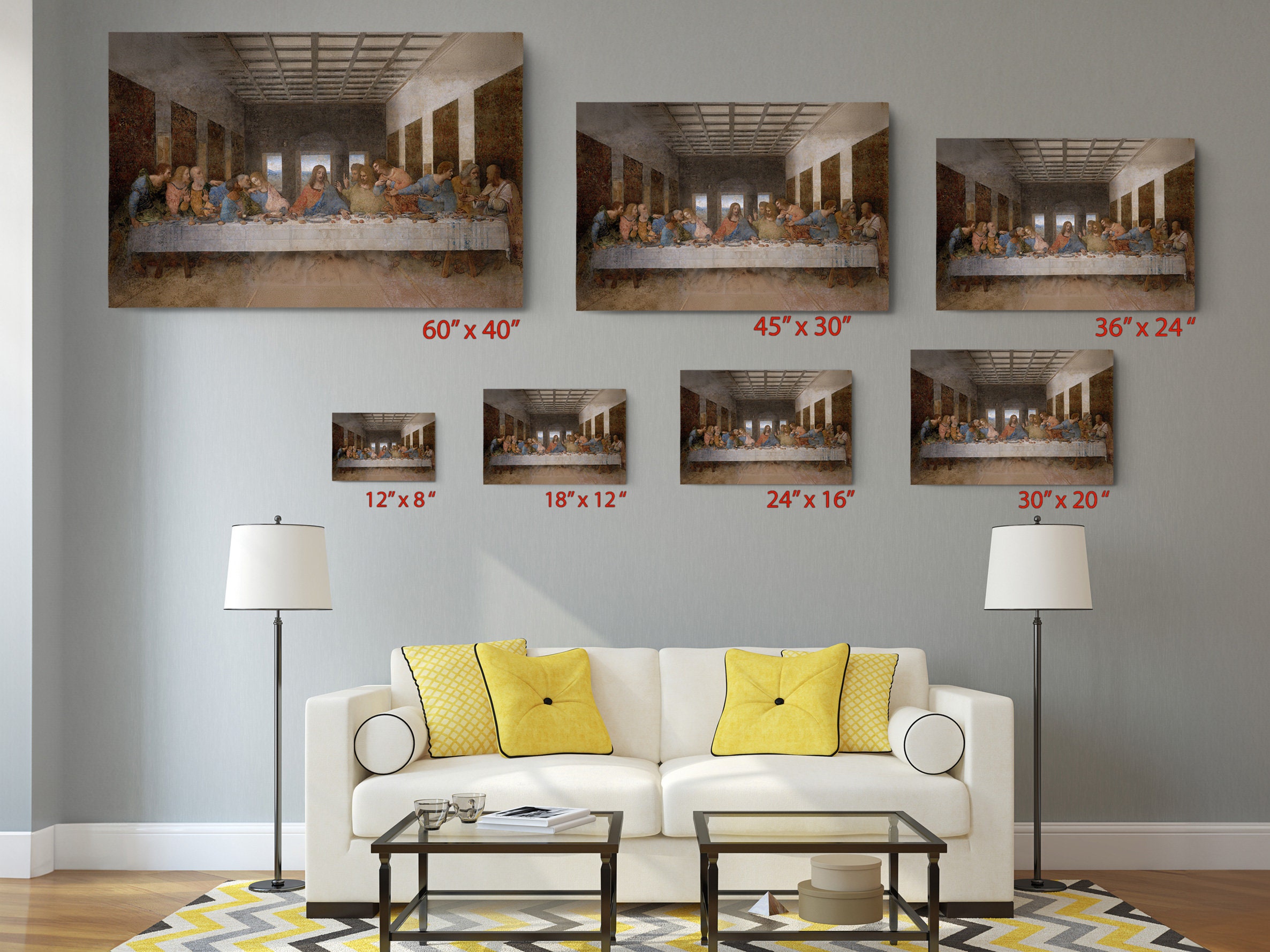 The Last Supper Canvas Print - Leonardo Da Vinci Reproduction - Museum ...