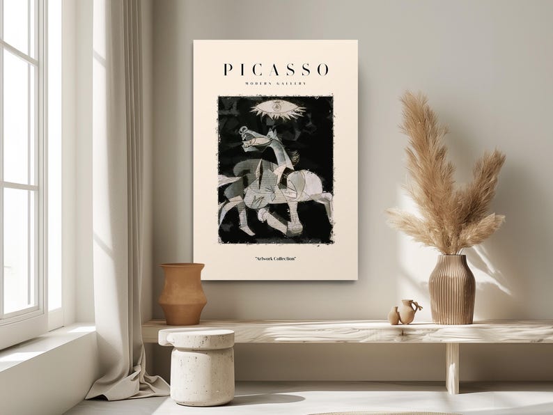 Pablo Picasso Guernica Horse Canvas Print, Modern Gallery Exhibition ...