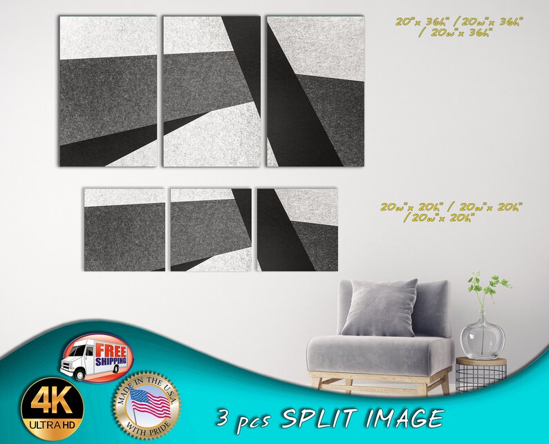 Personalized 3 Panel Split Image TRIPTYCH Canvas Image on - Etsy