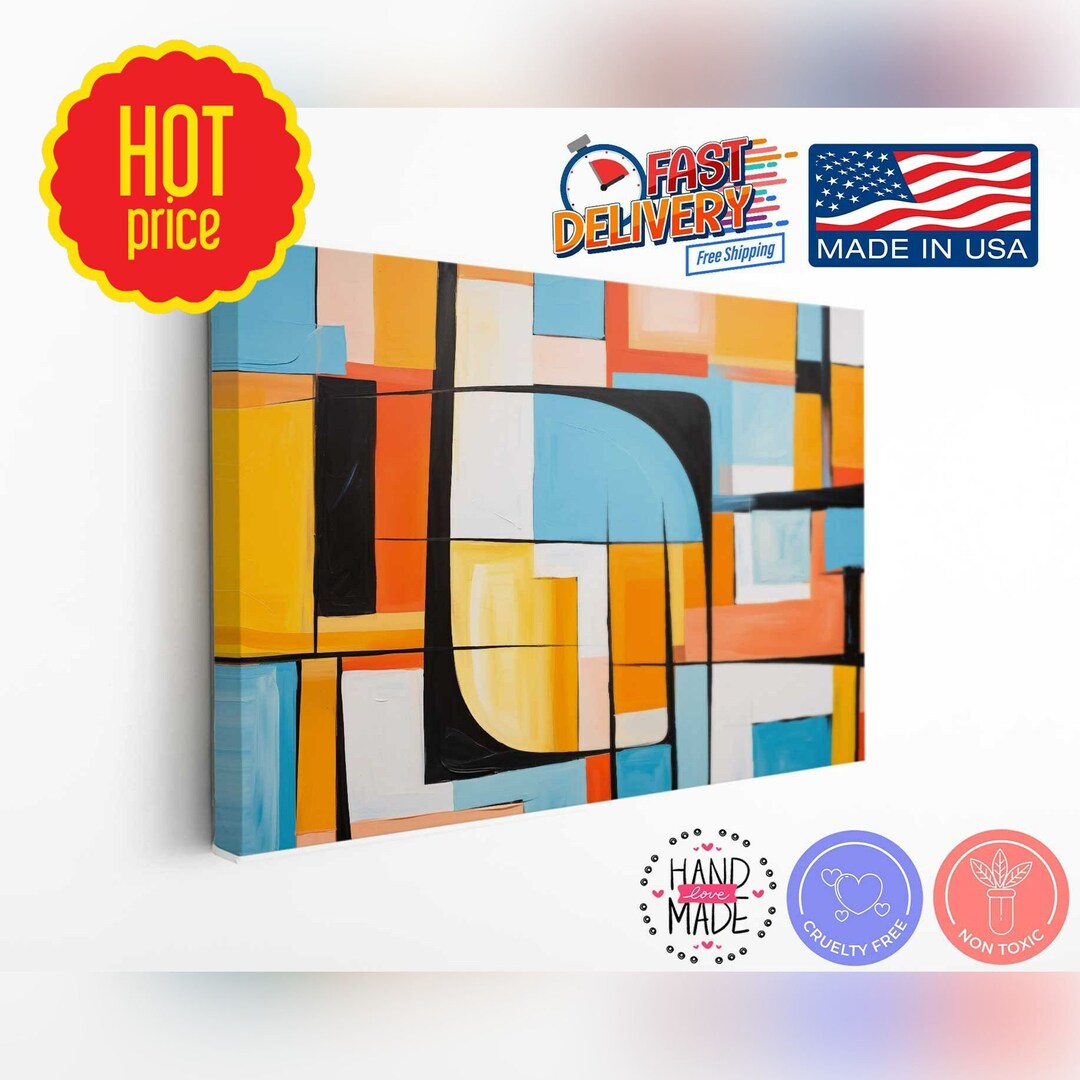 Jungle Powder Abstract Artwork Modern Art Motivational Wall Canvas ...