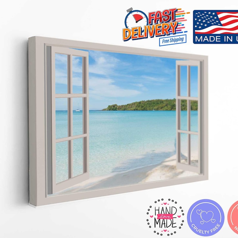 Large Window Scenes Beach - Etsy