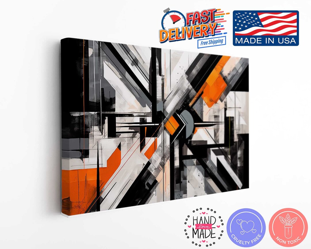 Avant Garde Dark Abstract Artwork Modern Art Motivational Wall Canvas ...