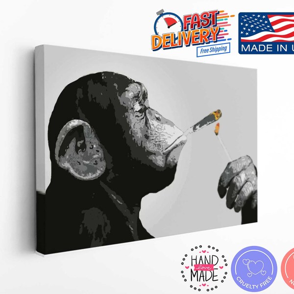 Monkey Art Print - Etsy