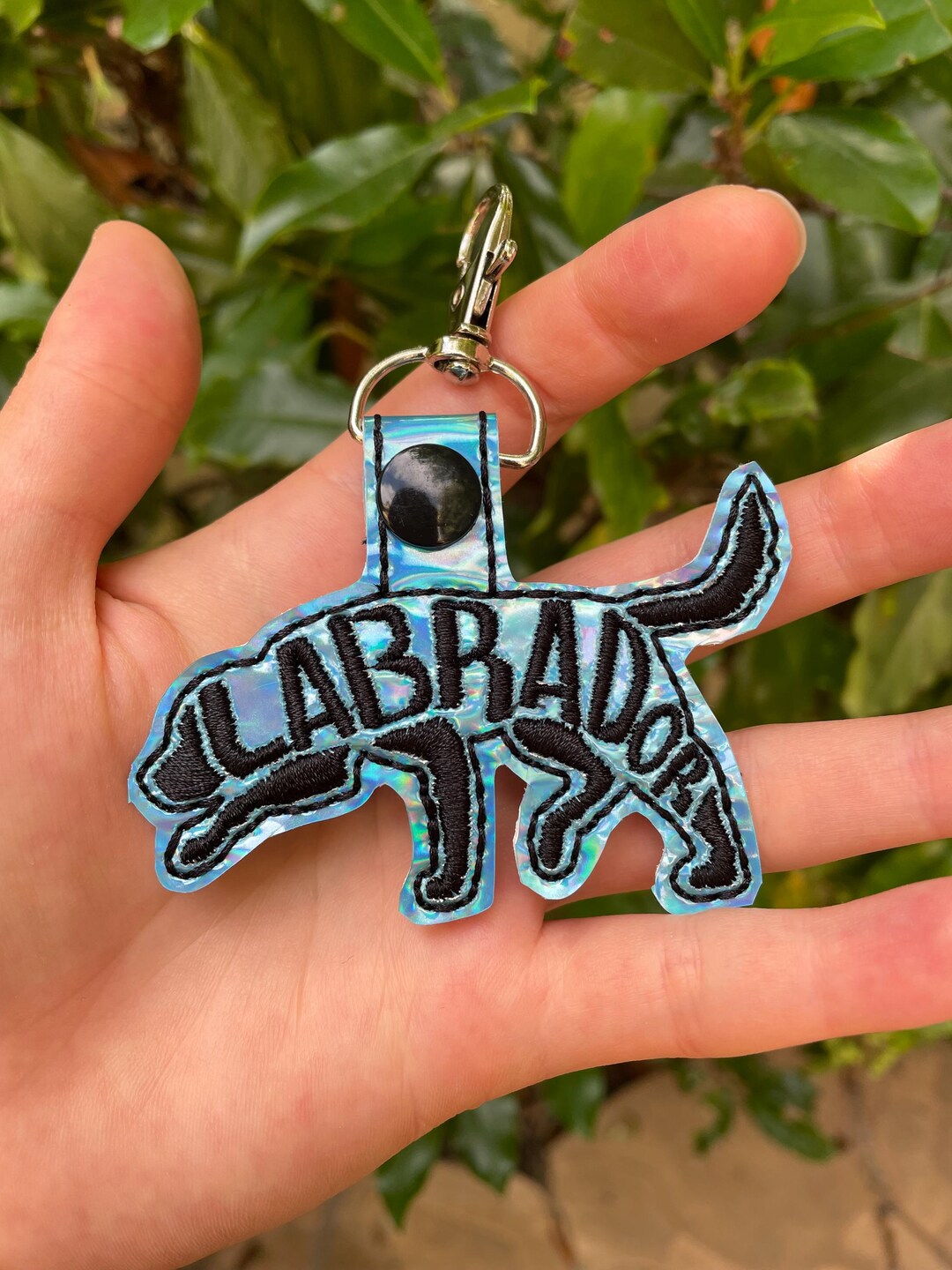 Labrador Custom Color Keychain / Embroidered Yellow Labrador Retriever ...