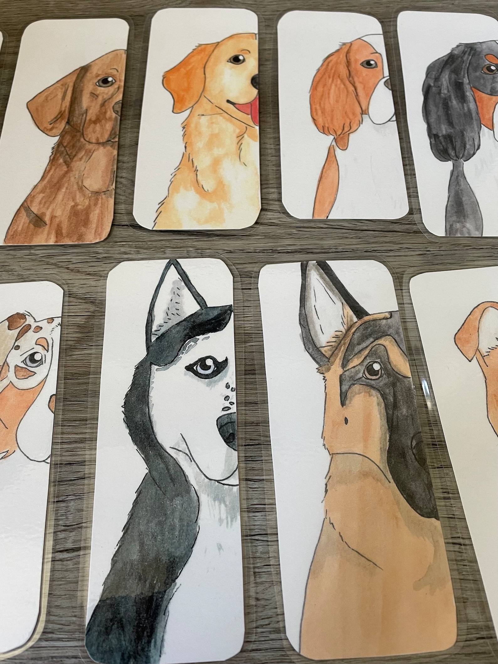 Watercolor Print Bookmarks / Dog Bookmarks / Bookmarks / Gifts / Dog ...