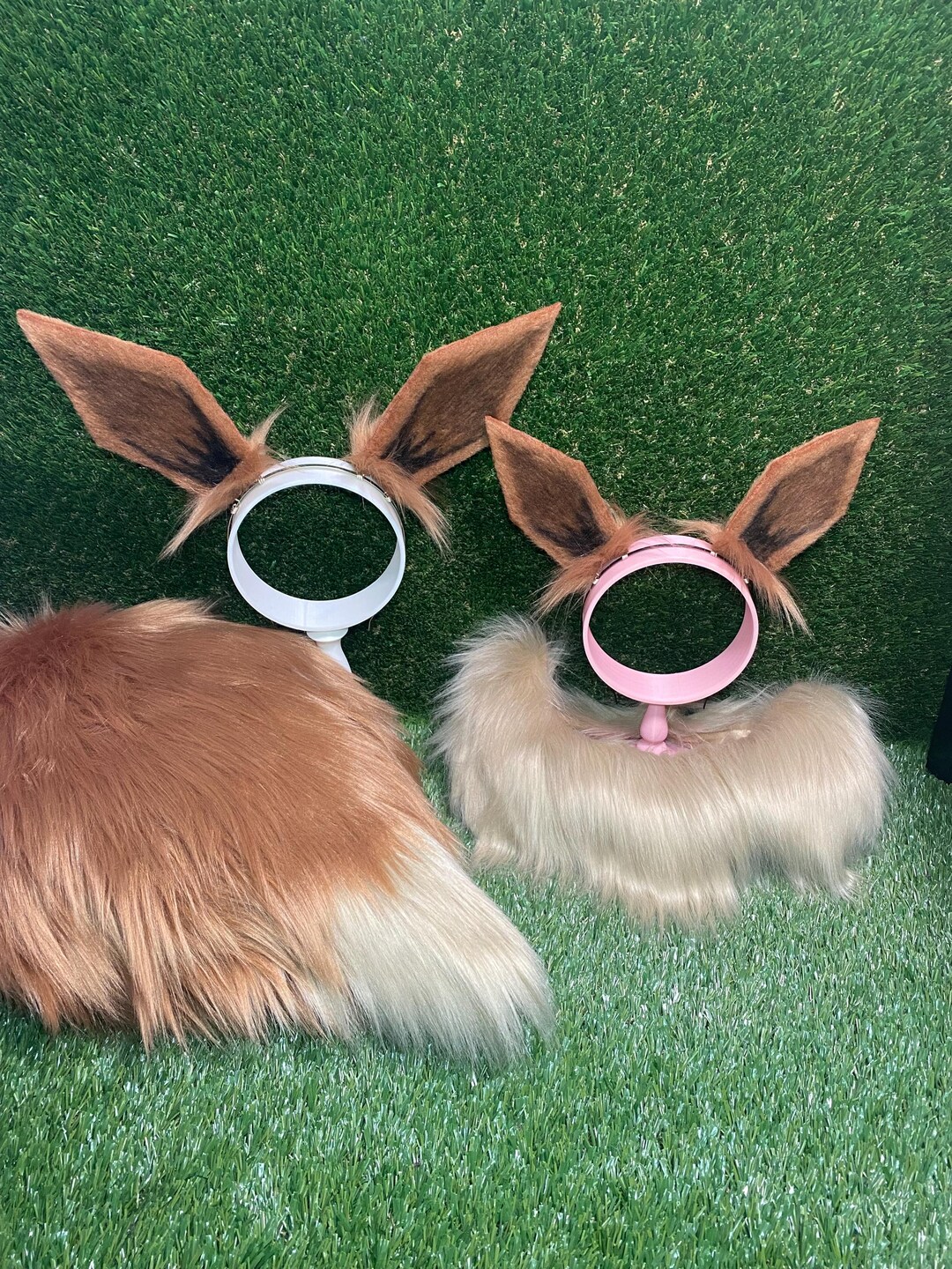 Eevee Ears Tail Mane Set Cosplay Costume Pokémon Furry Therian Petplay ...