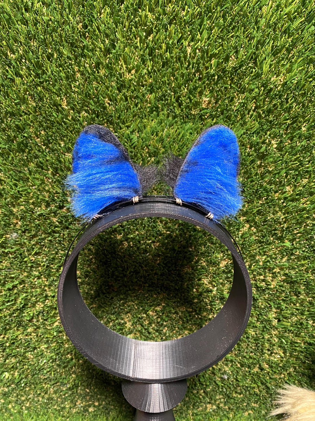 Mini Bunny Ears Blue Black Gems Dwarf Small Rabbit Costume Cosplay ...