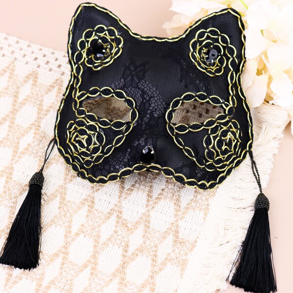 Cat Masquerade Mask - Etsy