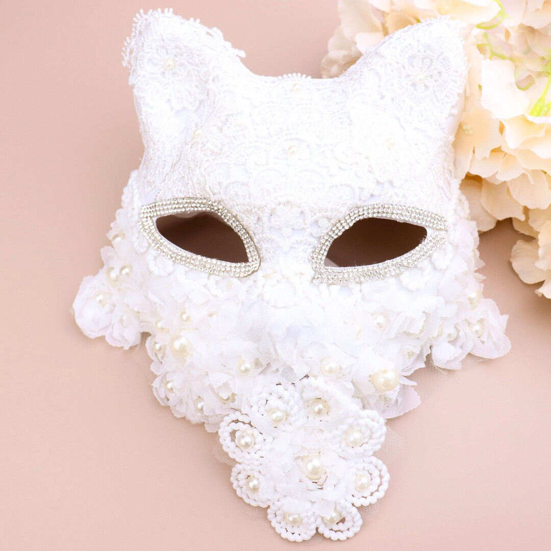 Masquerade Mask, Venetian Mask, Adult Dance Lace Mask, White Lace Mask ...