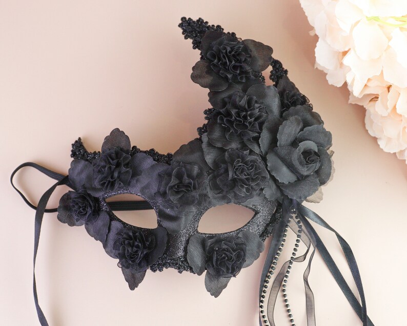 Masquerade Mask Venetian Mask Adult Dance Flower Lace Mask - Etsy