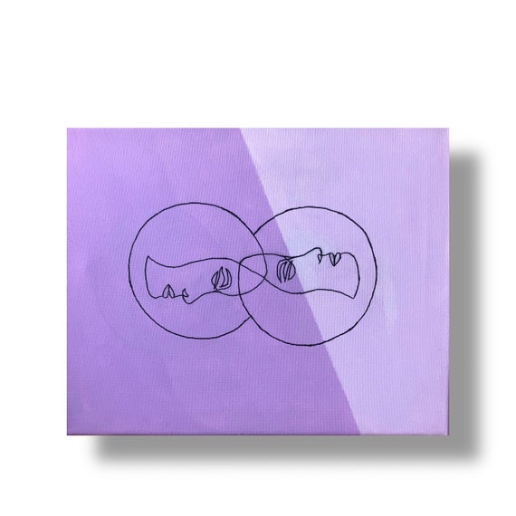 Reflection Line Art Painting | Etsy