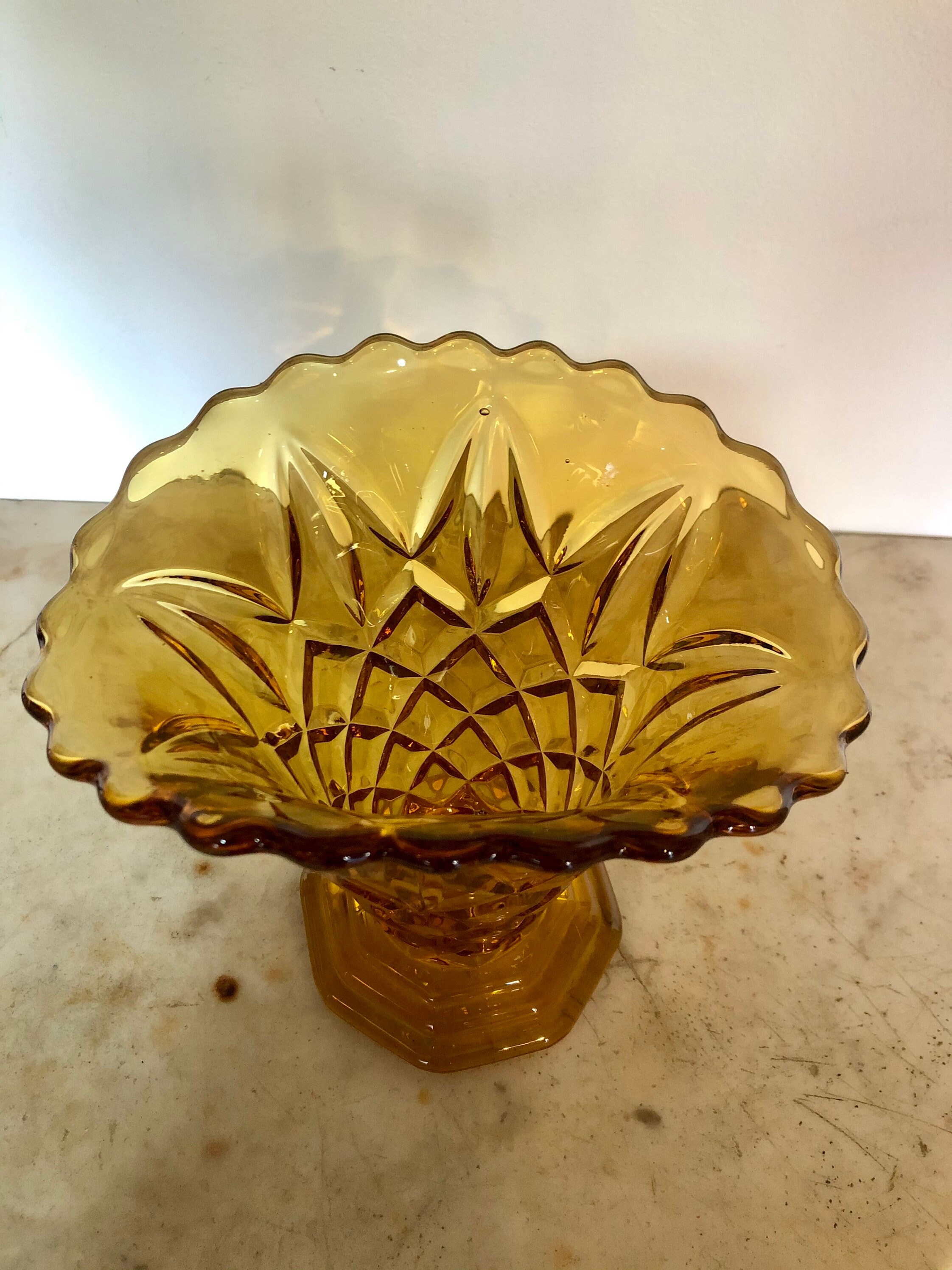 A 1950’s Sowerby Glass Vase - Etsy