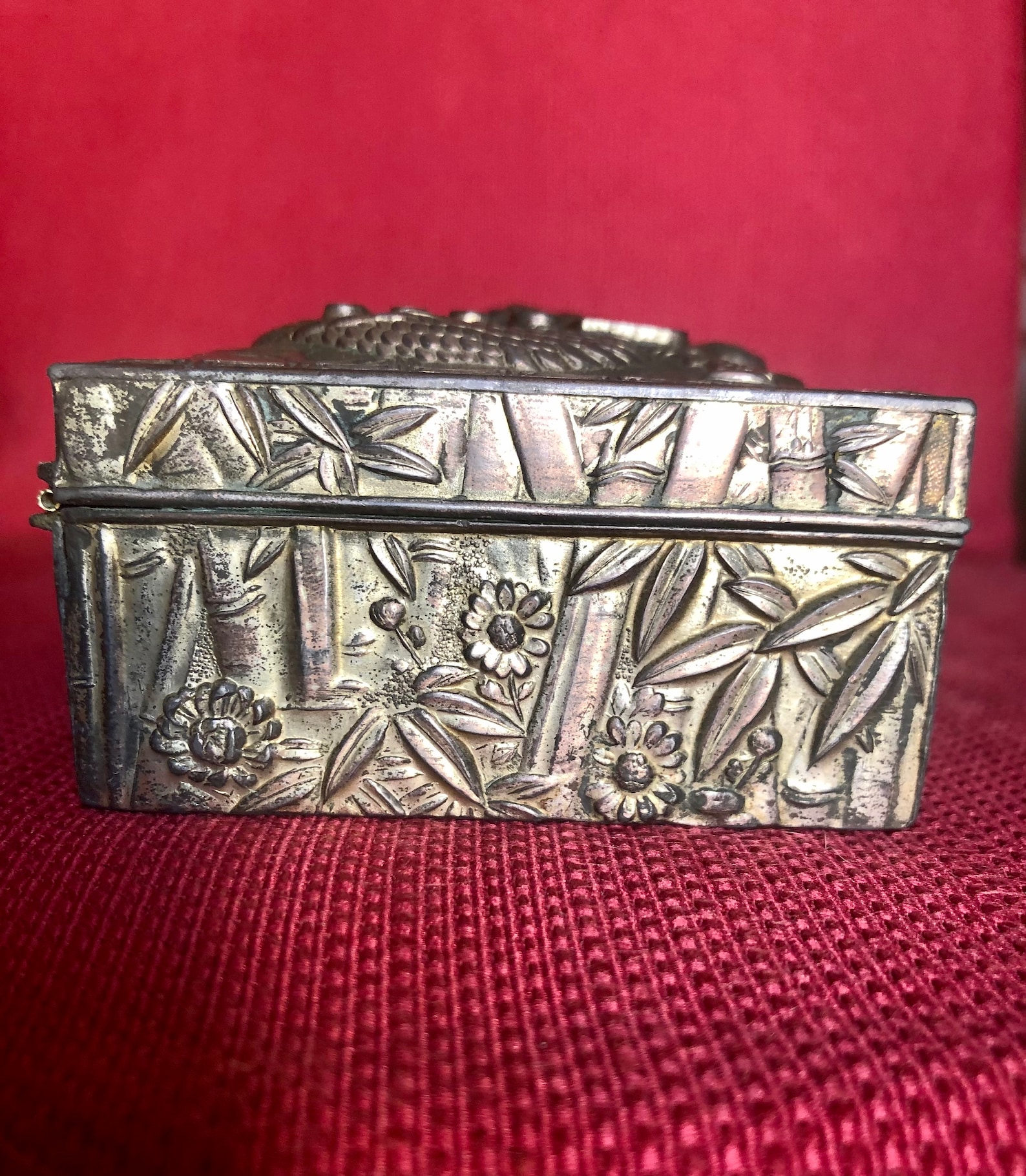 Antique Chinese Pewter Trinket Box - Etsy