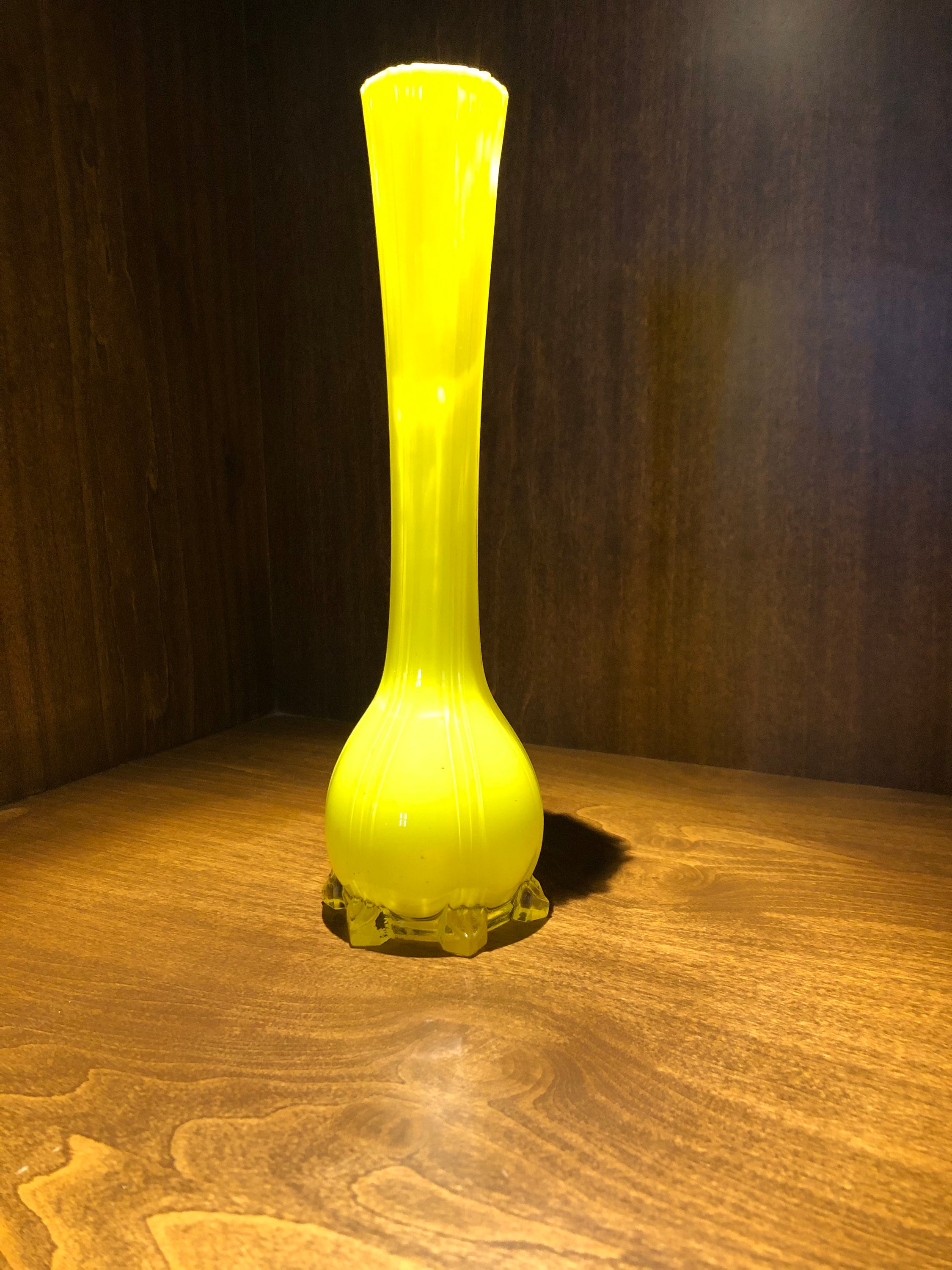 A Mid Century Modern Yellow Glass Bud Vase - Etsy