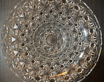Large Round Glass Plate - Etsy