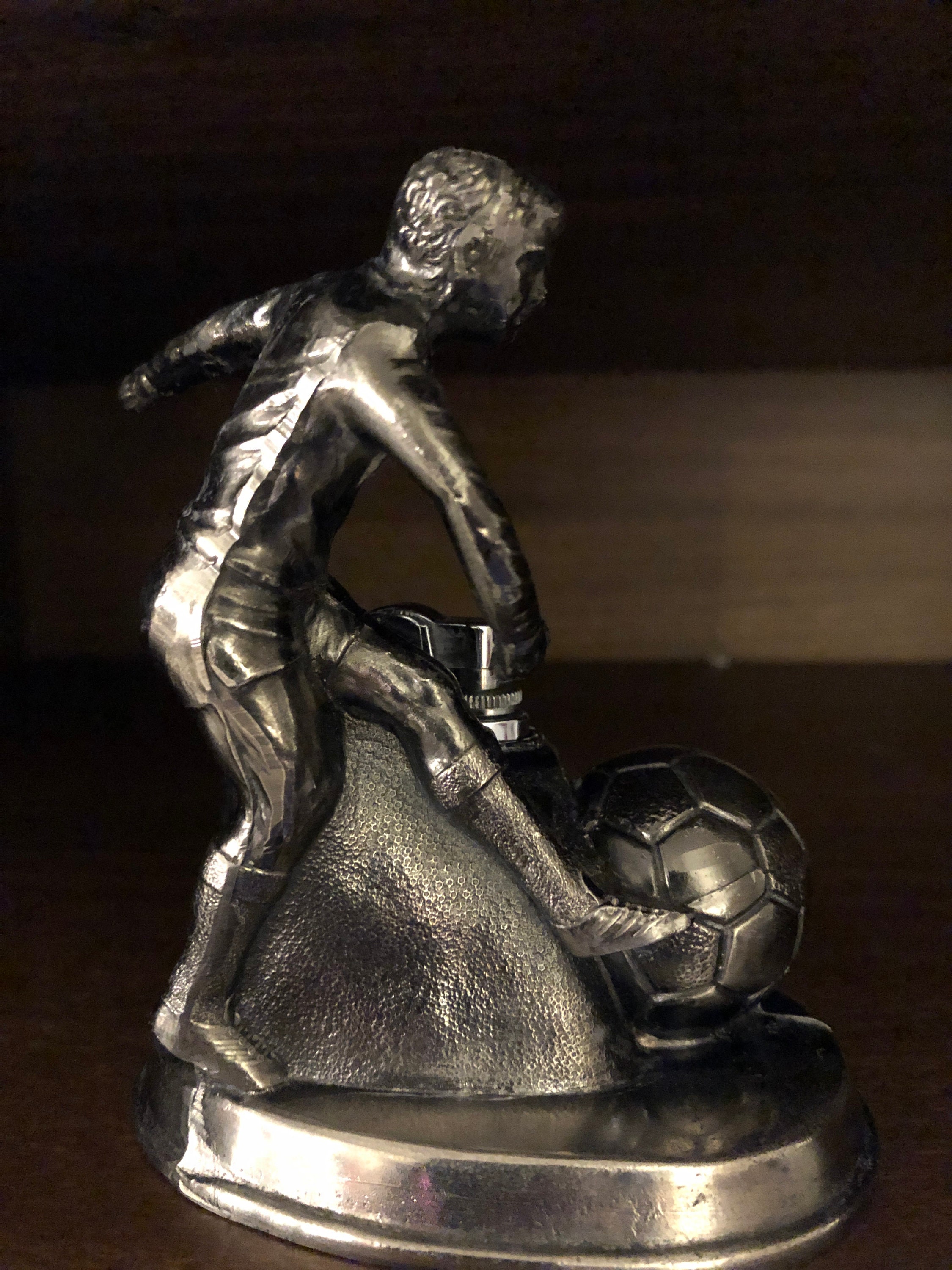 Footballer/ Soccer Player Gas Vintage Table Lighter - Etsy