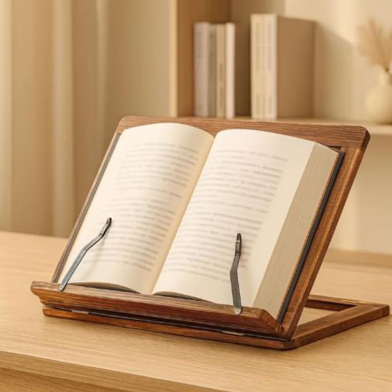 Wooden Book Stand - Etsy