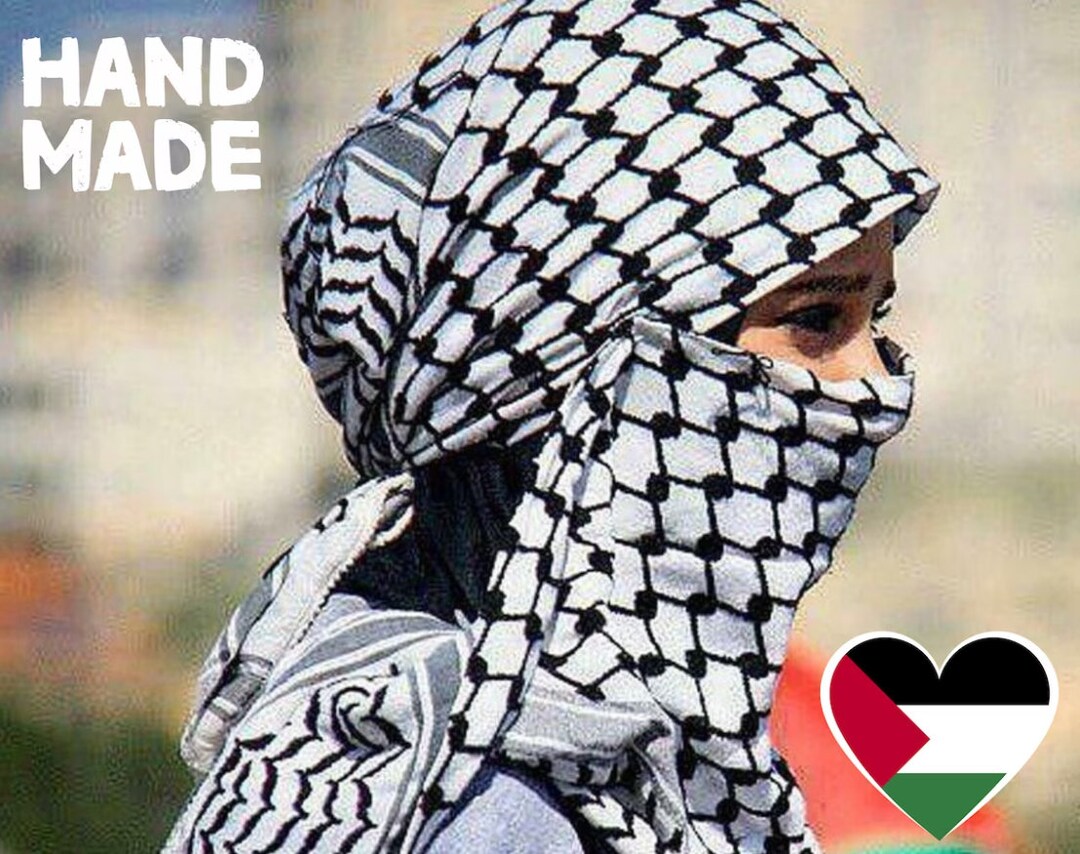 Palestinian Keffiyeh Scarf Style, Cotton Arafat Hatta Arab-inspired ...