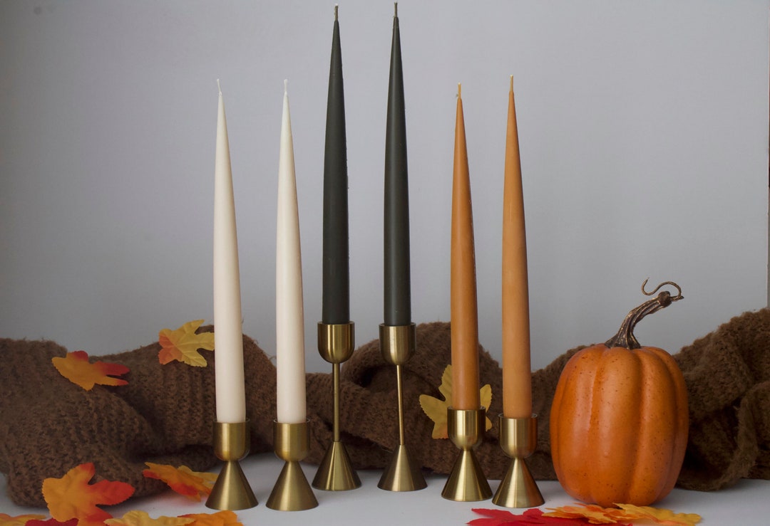 Taper Candle, Candlesticks, Shaped Candle, Beeswax Soy Candle, Fall ...