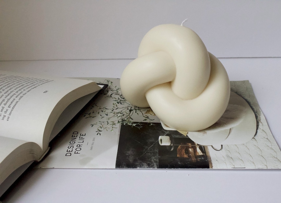 Large Knot Candle, Chain Link, Custom Candle, Pillar Candle, Home Decor ...