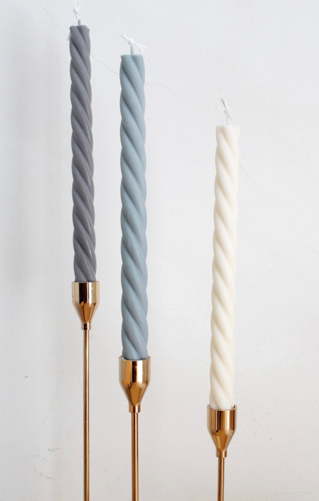 Twisted Candle Spiral Candle Taper Candle Table Candle - Etsy